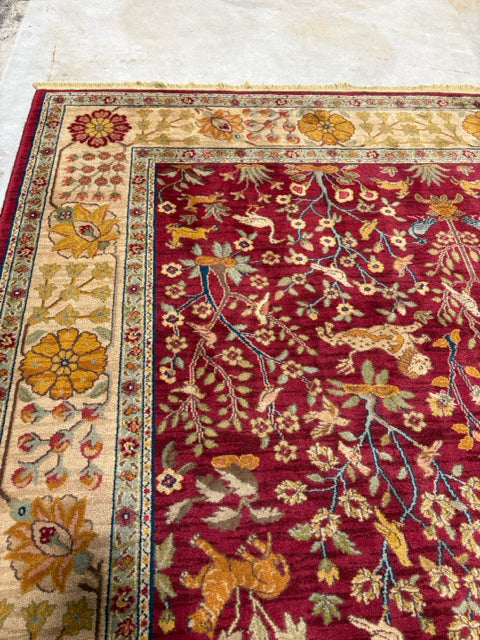 8'8" X 12' Karastan "Emperors Hunt" Red And Tan Wool Rug – Invio Fine ...