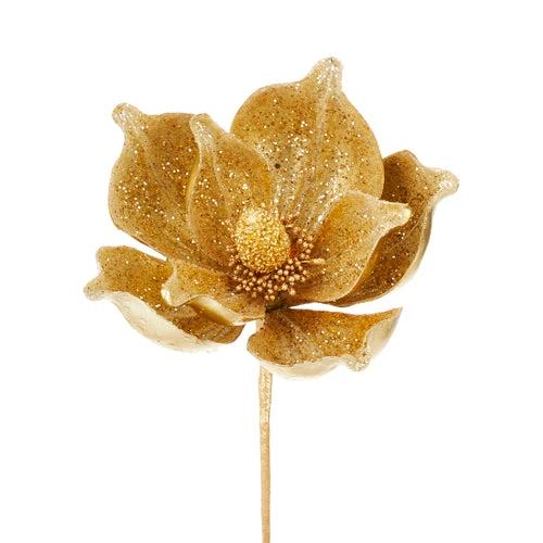 *NEW* 23" Gold Glittered Metallic Magnolia Stem – Invio Fine Furniture ...