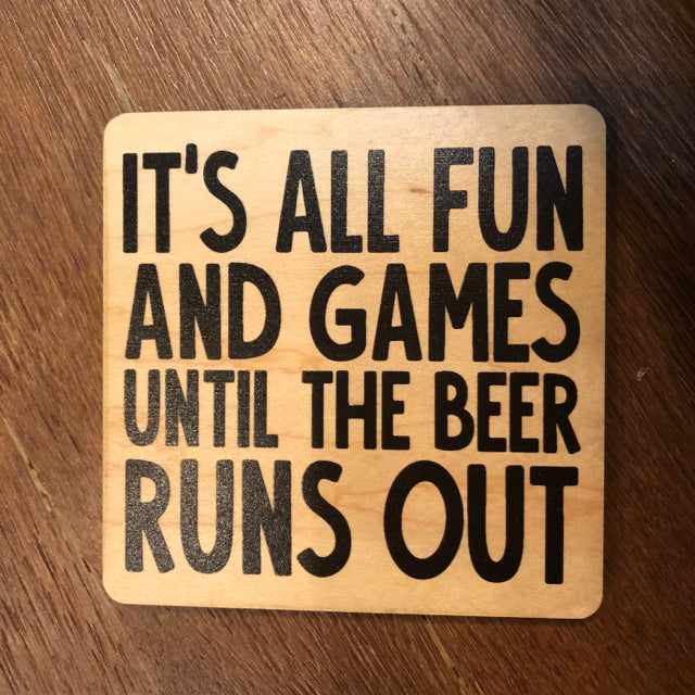 *NEW* "It's All Fun and Games" Wooden Coaster – Invio Fine Furniture ...